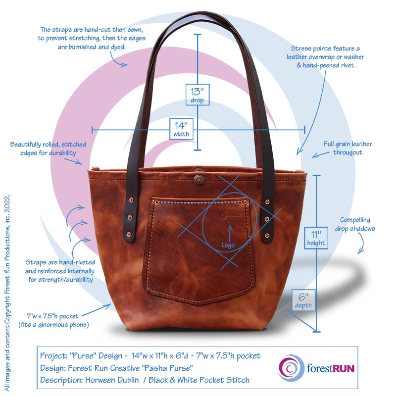 The Pasha Purse - Horween English Tan Dublin – Forest Run Creative